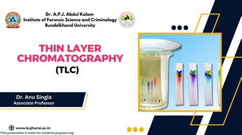 PPT An Introduction To Thin Layer Chromatography TLC PowerPoint Presentation ID