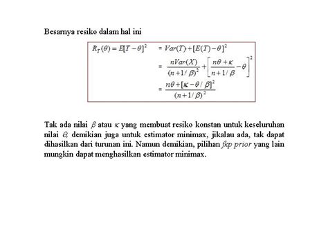 Estimator Bayes Dan Minimax Sigit Nugroho Estimator Bayes
