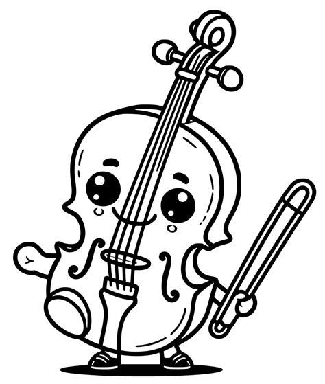 Violin Coloring Pages Coloringlib