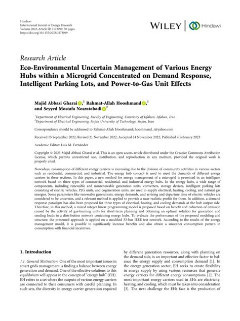 Pdf Eco Environmental Uncertain Management Of Various Energy Hubs Within A Microgrid