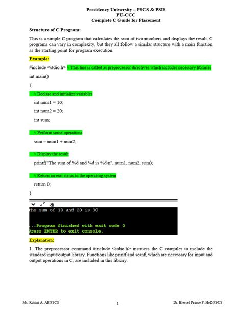 Complete C Programming Guide Employment Pdf Software Computer Engineering