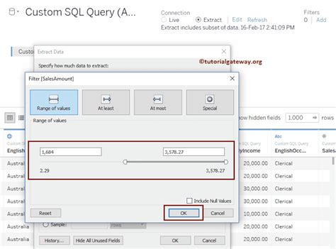 extract filters in tableau