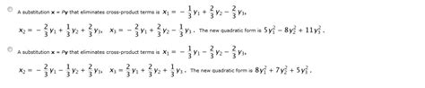 Solved Find A Change Of Variables That Reduces The Quadratic Chegg Com