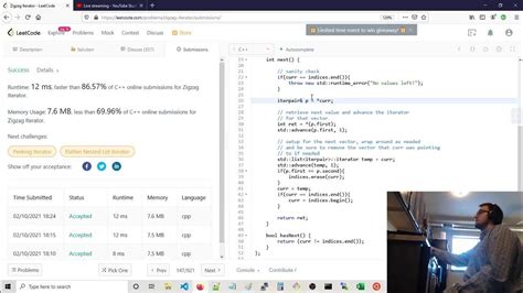 Zigzag Iterator Medium C Leetcode Youtube