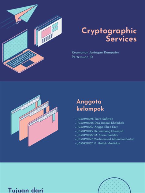 Cryptographic Services Keamanan Jaringan Komputer Pertemuan 10 Pdf