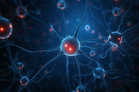 Neuron Cell Network Premium Ai Generated Image