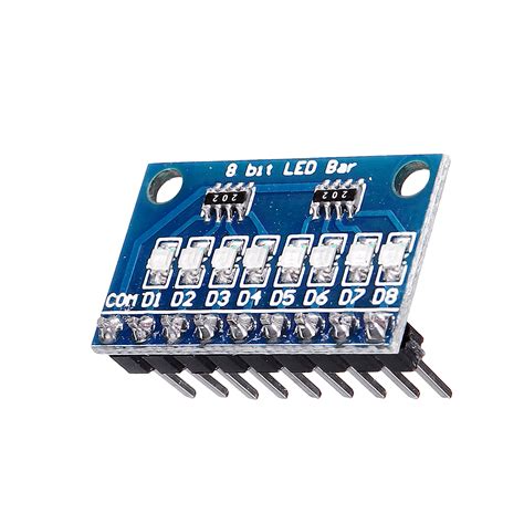 5pcs 3 3V 5V 8 Bit Blue Common Anode LED Indicator Display Module DIY Kit