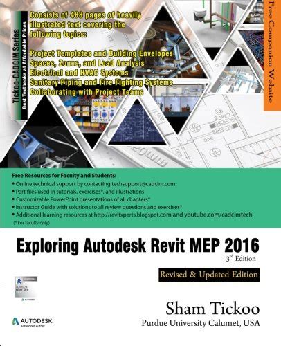Exploring Autodesk Revit MEP Rd Edition Purdue Univ Prof Sham Tickoo