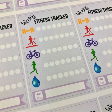 Fitness Tracker Weekly Stickers For Passion Planner Erin Etsy