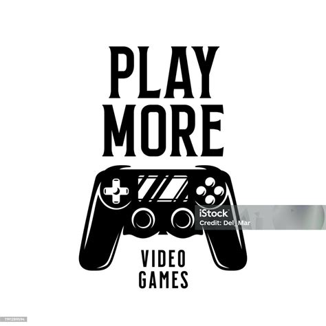 따옴표와 빈티지 인쇄 더 많은 것을 재생합니다 게임 패드 조이스틱 벡터 일러스트 여가활동 게임에 대한 스톡 벡터 아트 및 기타 이미지 여가활동 게임 Brand Name