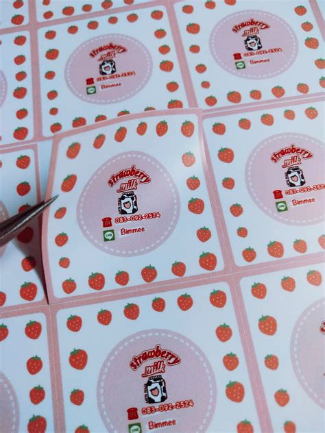 งานพิมพ์สติ๊กเกอร์ Pvc ขนาด 3 ซม ไดคัทตามทรง สวย เป๊ะ ขนาดกระดาษ A3 ‼️‼️ สวย คมชัด 👍👍