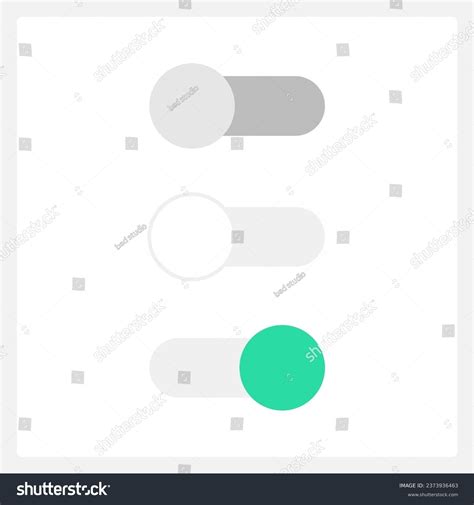On Off Toggle Slider Ui Element Stock Vector Royalty Free 2373936463