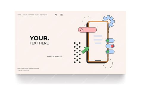premium vector ui ux design landing page in retro style vector