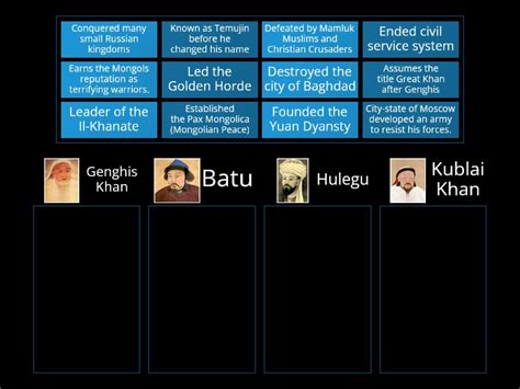 Mongol Match Game Group Sort