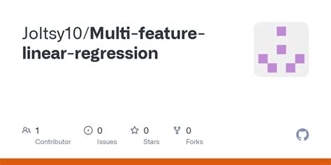 Github Joltsy10multi Feature Linear Regression
