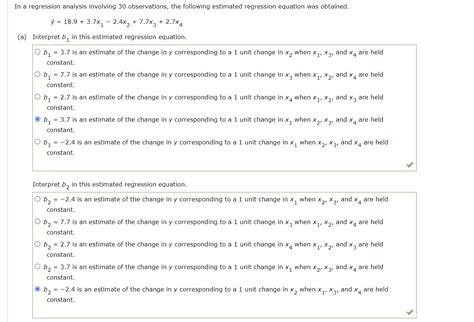 Solved A Regression Analysis Involving 30 Observations The