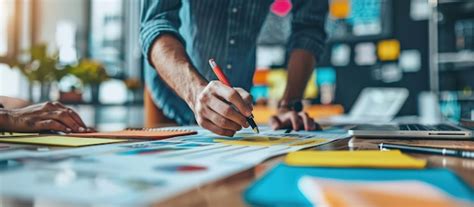 Premium Photo Creative Team Collaborating On Project In Modern Office