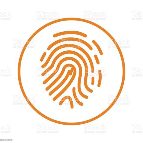 생체 인식 스캔 지문 Id 아이콘 로고에 대한 스톡 벡터 아트 및 기타 이미지 로고 만짐 문자 Istock