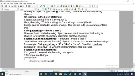 Strings In Java Day 1 Youtube