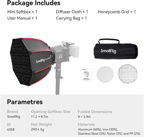 Smallrig Mini Parabolic Softbox Ra D30 29cm Quick Release Compatible