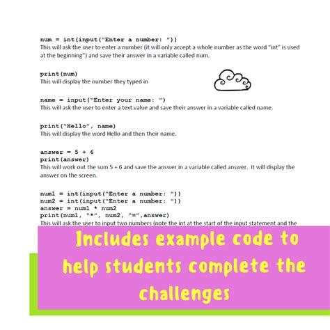 Python Input And Output Programming Challenges Teaching Resources