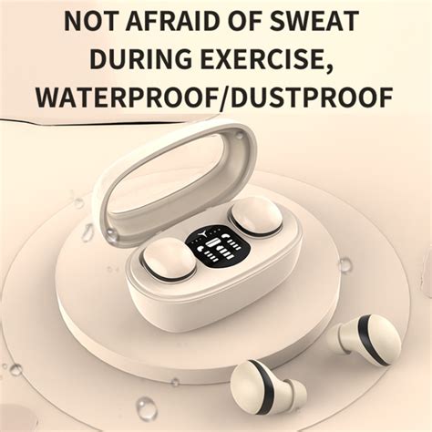 직사각형 빈 소음 감소 기능이 있는 미니 Tws Bluetooth 이어폰 장수명 수면 무선 음악 이어버드 흰색