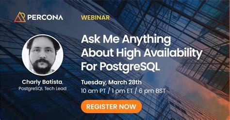 Ninad Shah On Linkedin Ask Me Anything About High Availability For Postgresql