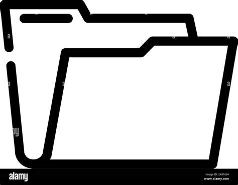 Empty Folder Line Icon Vector Illustration Stock Vector Image And Art Alamy
