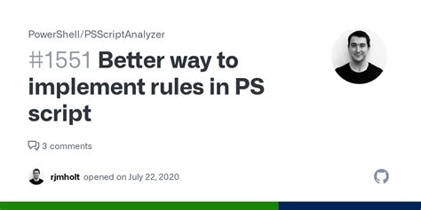 Better Way To Implement Rules In Ps Script · Issue 1551 · Powershell