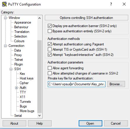 Configuring A Secure SSH Based Connection To VPSServer