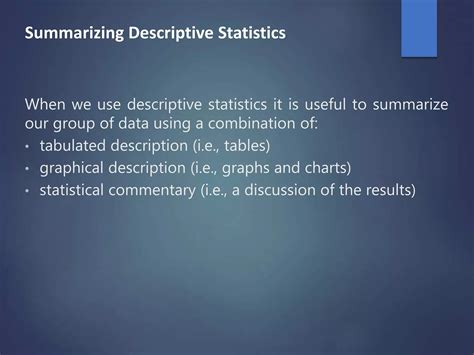 Introduction To Descriptive Statistics Pptx Business Accounting
