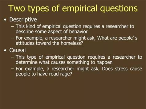 Examples Of Empirical Questions Qeustye