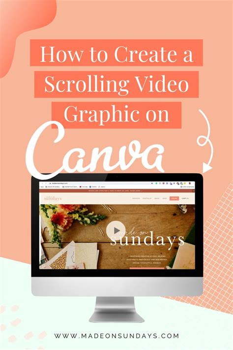 How To Create A Scrolling Video Graphic Canva Tutorial Canva Design