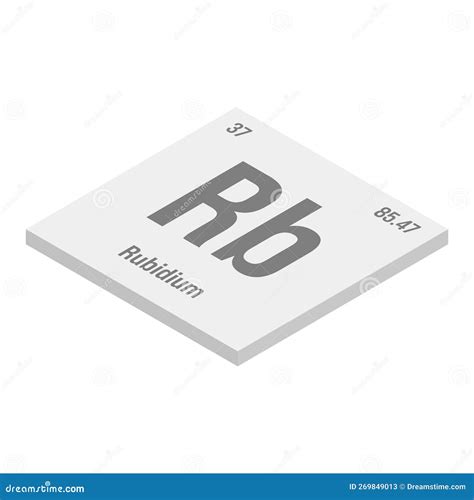 Rubidium Rb Periodic Table Element Stock Illustration Illustration Of Scientific Atom
