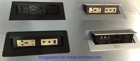Desktop Pop Up Cable Multi Media Socket Electrical Box And Aluminium Box