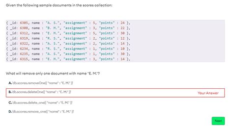 how to get the results associate developer node js practice questions