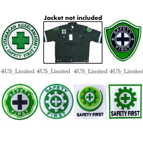 Embroidery Logo Badges Safety First Patch Lazada