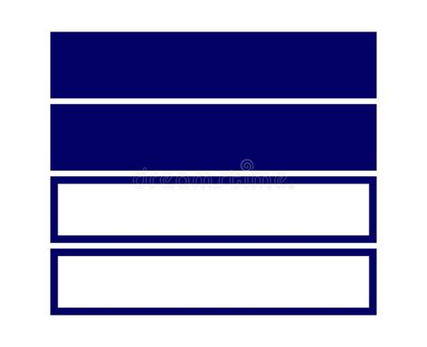 Rectangle Shape And Outline Blue Collection Symbol Element Vector Stock Vector Illustration Of