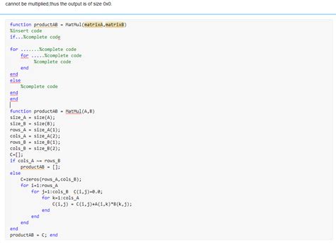 Solved Write A Function MatMul To Calculate The Product Of Chegg Com