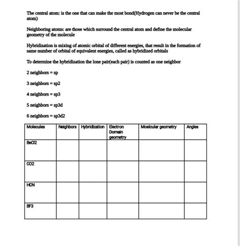 Solved The Central Atom Is The One That Can Make The Most Chegg Com