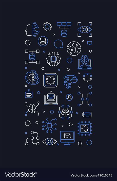 Machine Learning Ml Vertical Creative Banner Vector Image