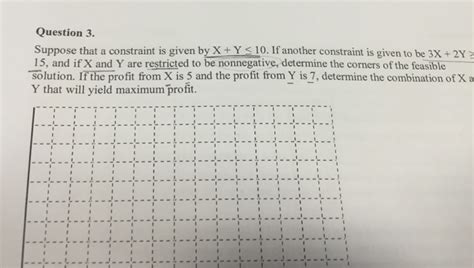 Solved Suppose That A Constraint Is Given By X Y Chegg Com