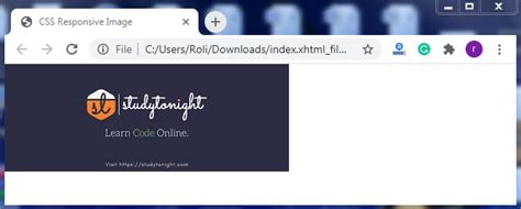 CSS Responsive Image Studytonight