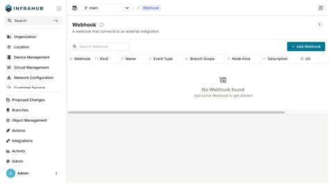 creating a webhook infrahub documentation