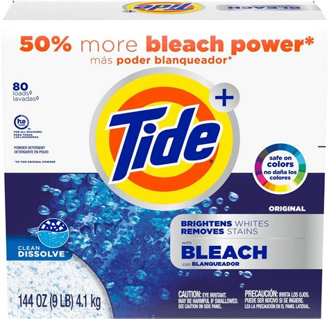 Tide 84998 Laundry Detergent With Bleach Tide Original Scent Powder