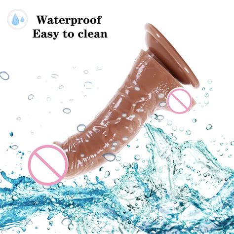 Sex Toy Box For Women Tpe Big Brown Penis Dildo Safer Sex Application