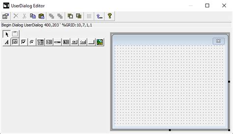 User Dialog Editor