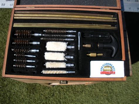 Gunmaster Universal Gun Cleaning Kit Wood Case Few Pieces Were Used Ebay