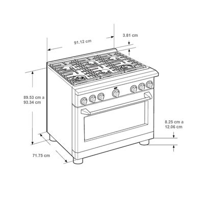 Estufa Profesional A Gas Ge CafÉ Blanca Mate 90 Cm The Home Depot