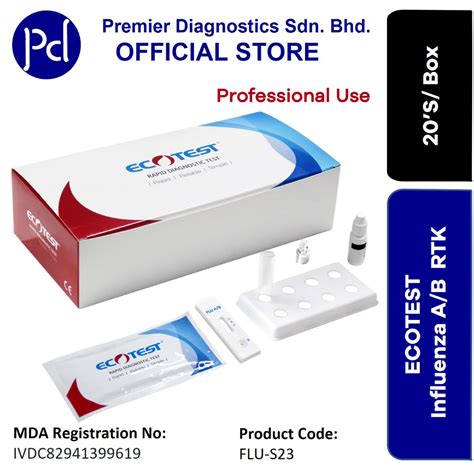 Ecotest Influenza A B Professional Rapid Antigen Test Kit Nasopharyngeal 20s Shopee Malaysia